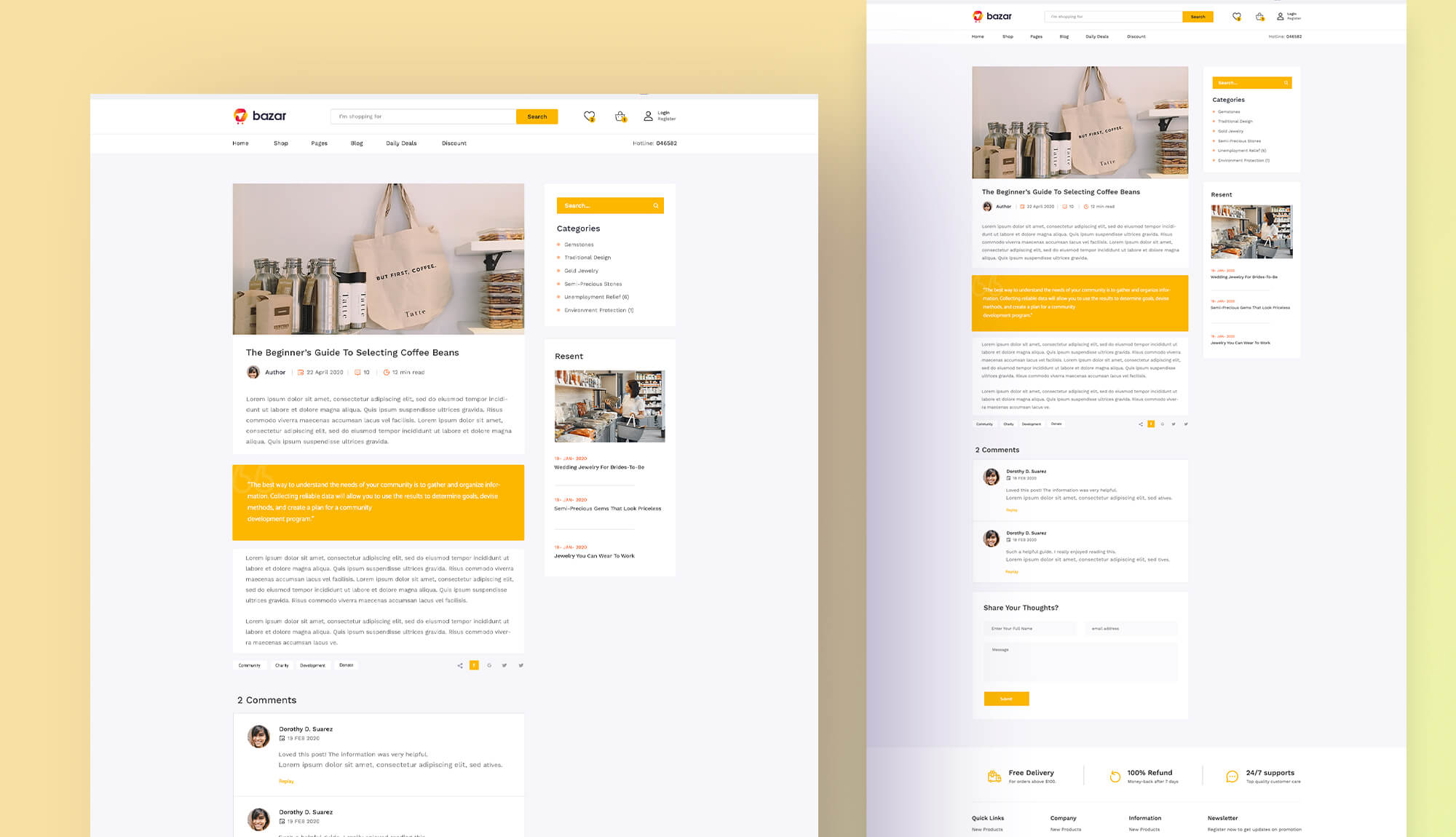 Bazar - Multi Vendor Website Template | Templately