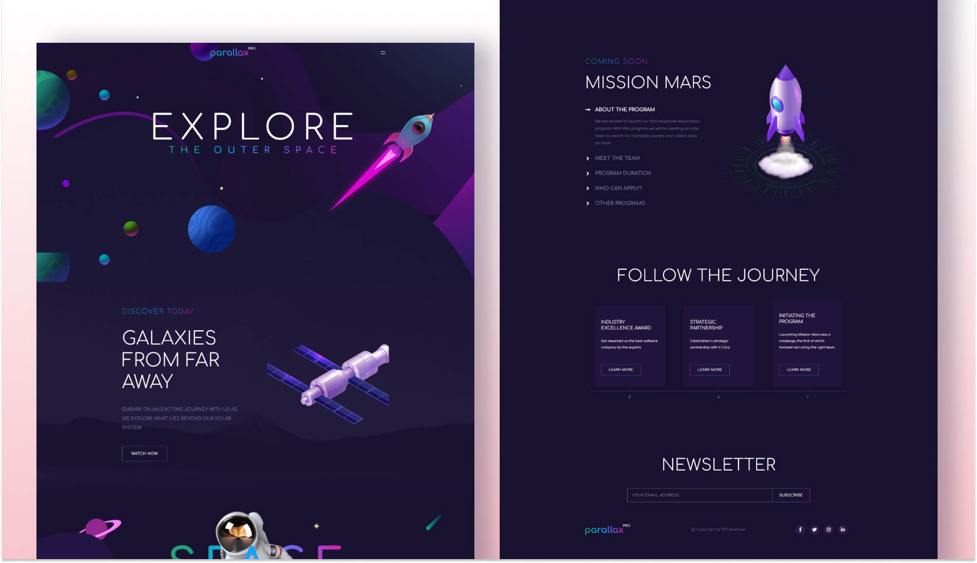 Parallax Pro - Multipurpose Website Template For Gutenberg Landing Page ...