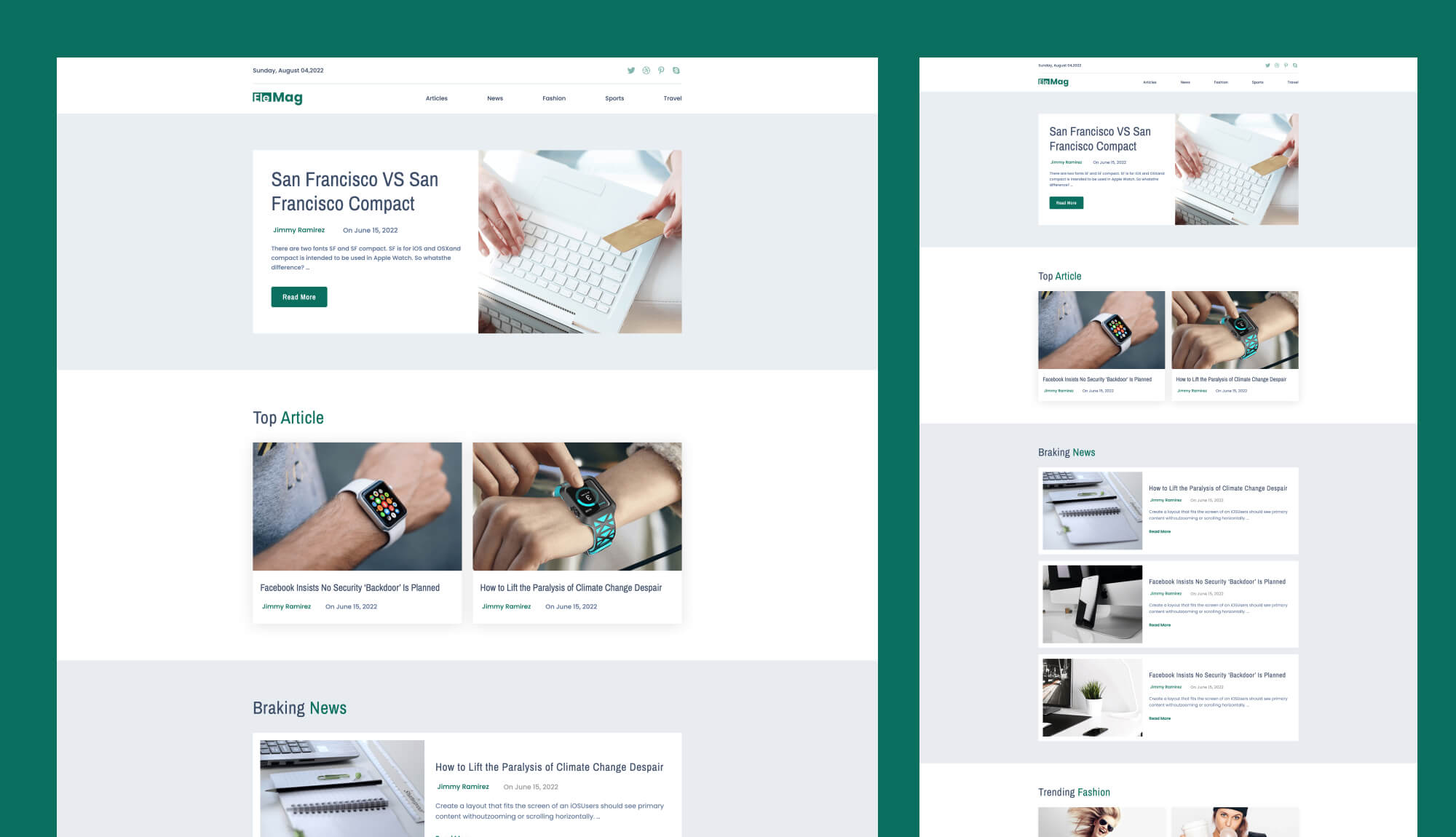 EleMag - Magazine Template For Gutenberg Footer Section | Templately