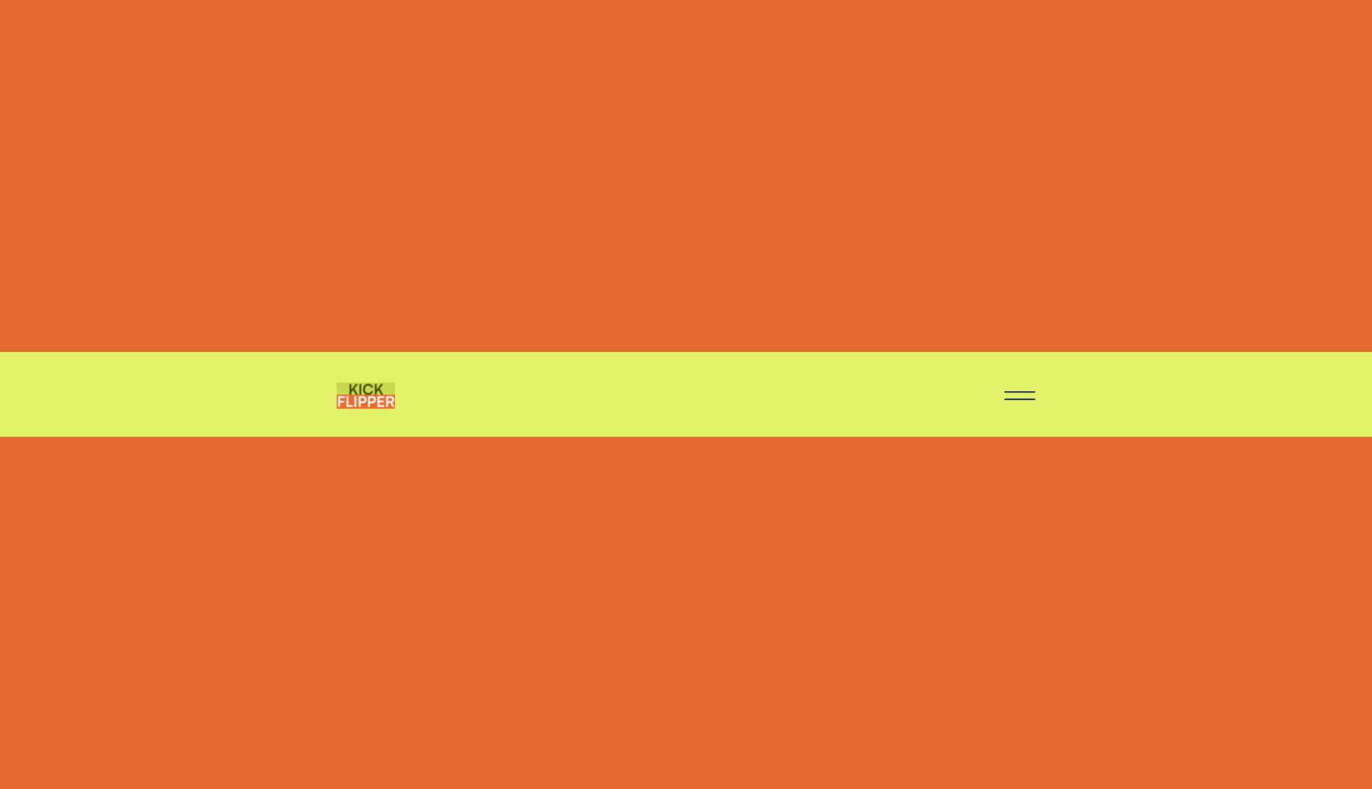 Kick Flipper - Skateboard Store Template For Elementor Header Section ...