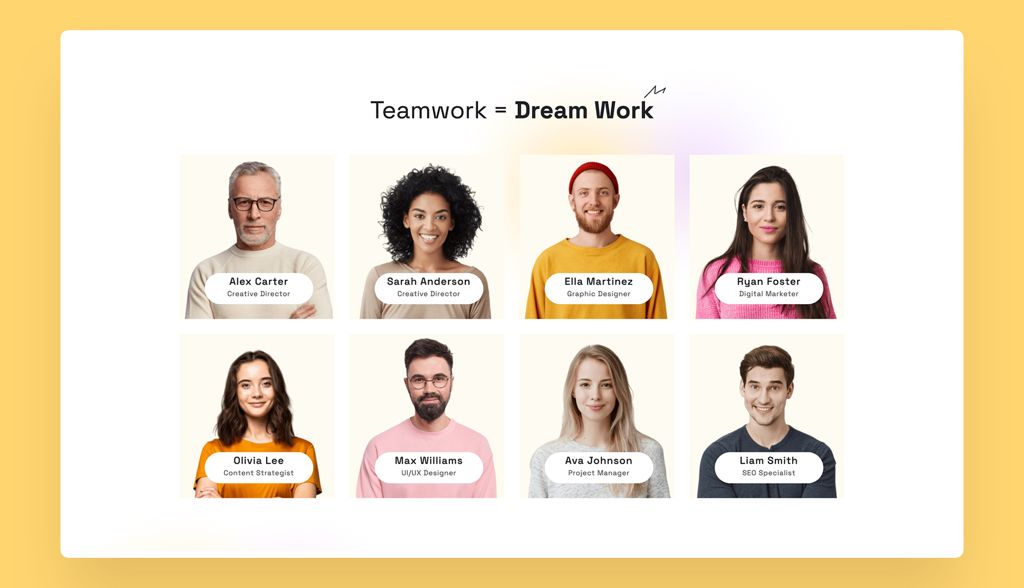 MultiGency - Multipurpose Website Template For Elementor Team Section | Templately