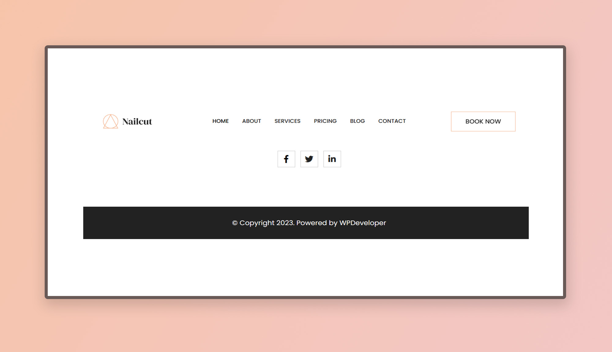 Nail Atelier - Nail Salon Website For Gutenberg Footer Section | Templately