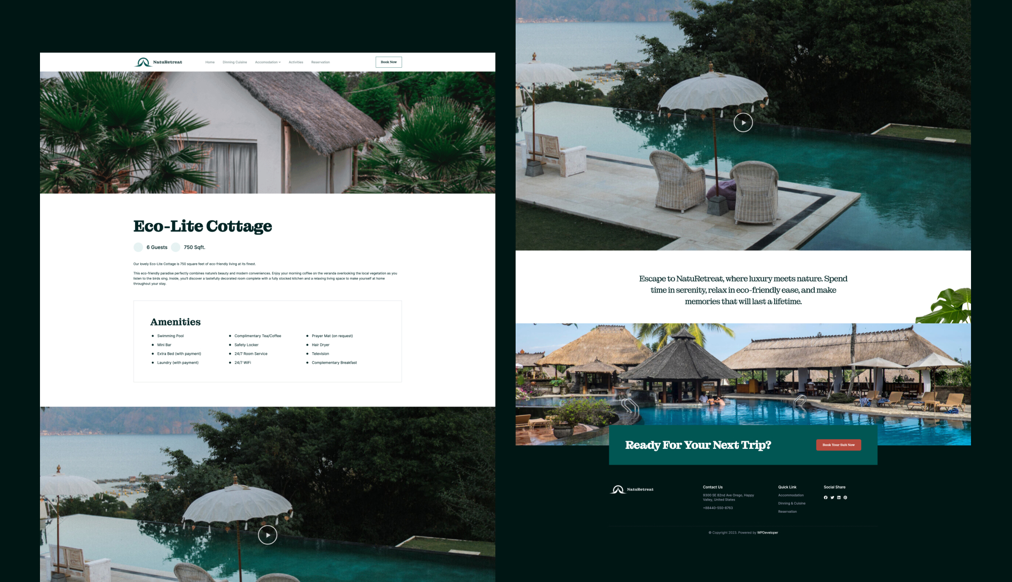 NatuRetreat - Ecotourism Template Pack For Gutenberg Accommodation ...