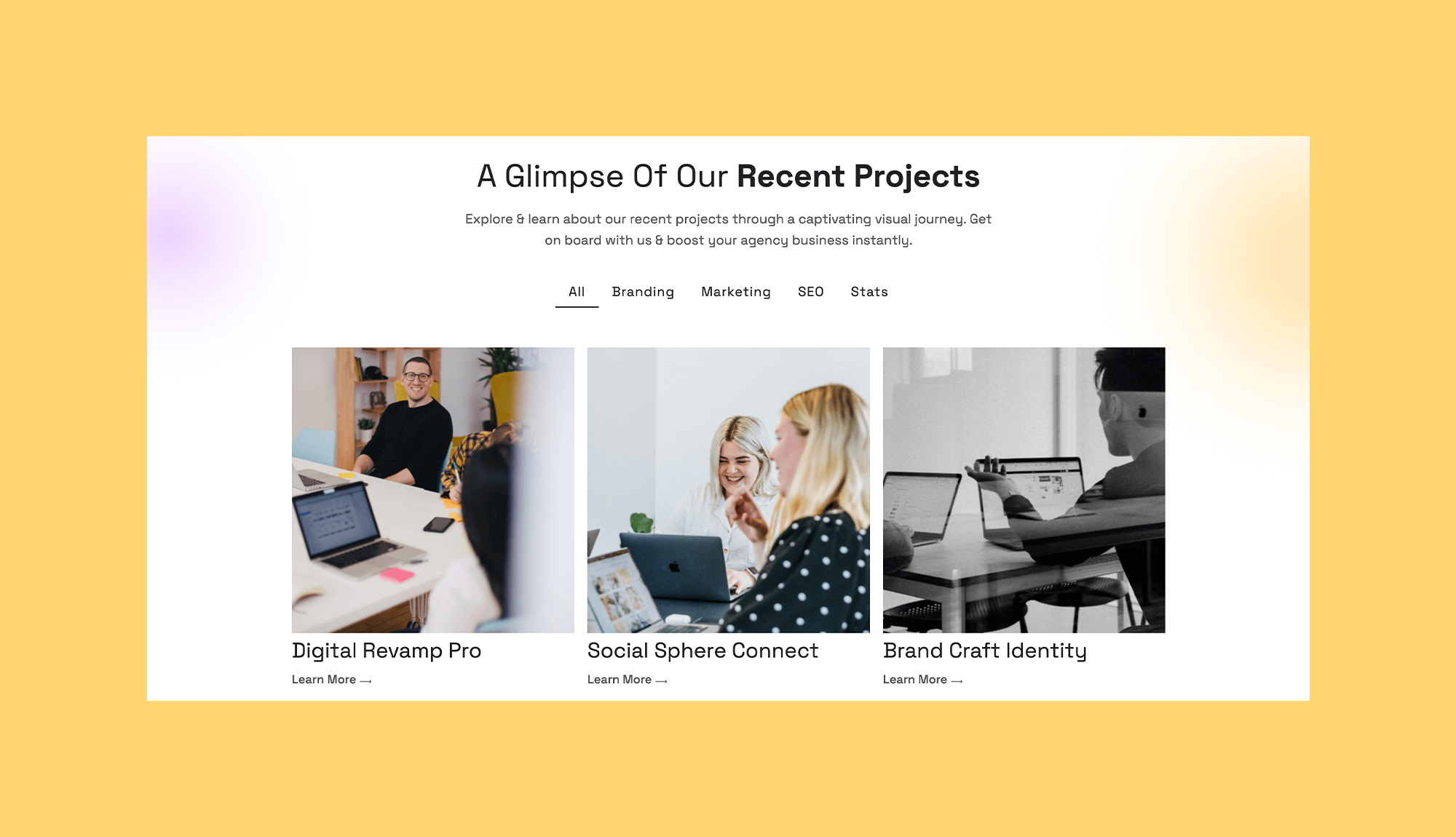 MultiGency - Multipurpose Website Template For Elementor Portfolio Section | Templately