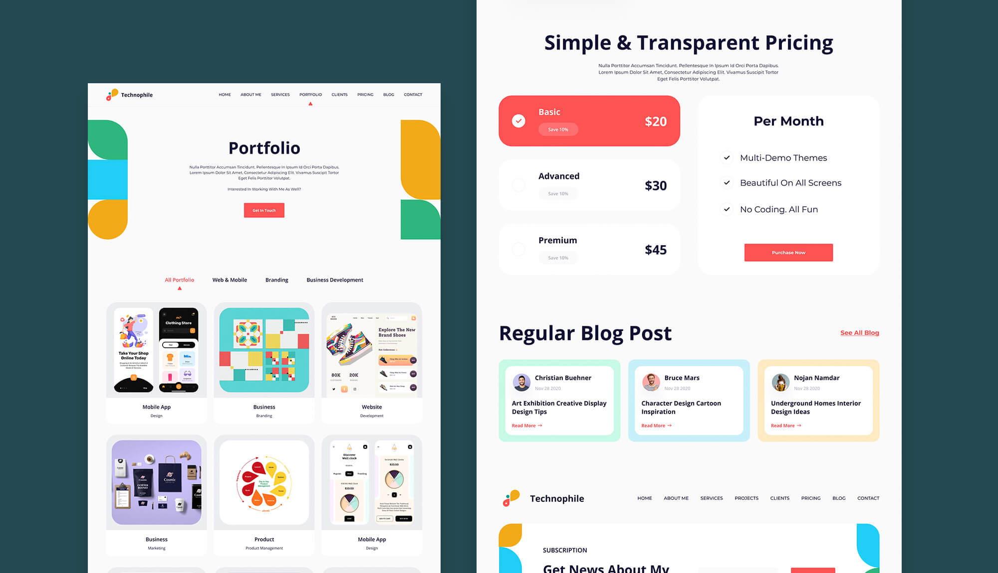 Technophile - Tech Freelancer Portfolio Website | Templately