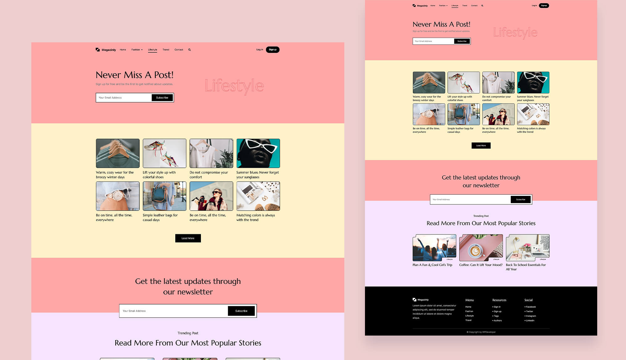 Magazinely - Fashion & Lifestyle Blogging Website Lifestyle Page ...