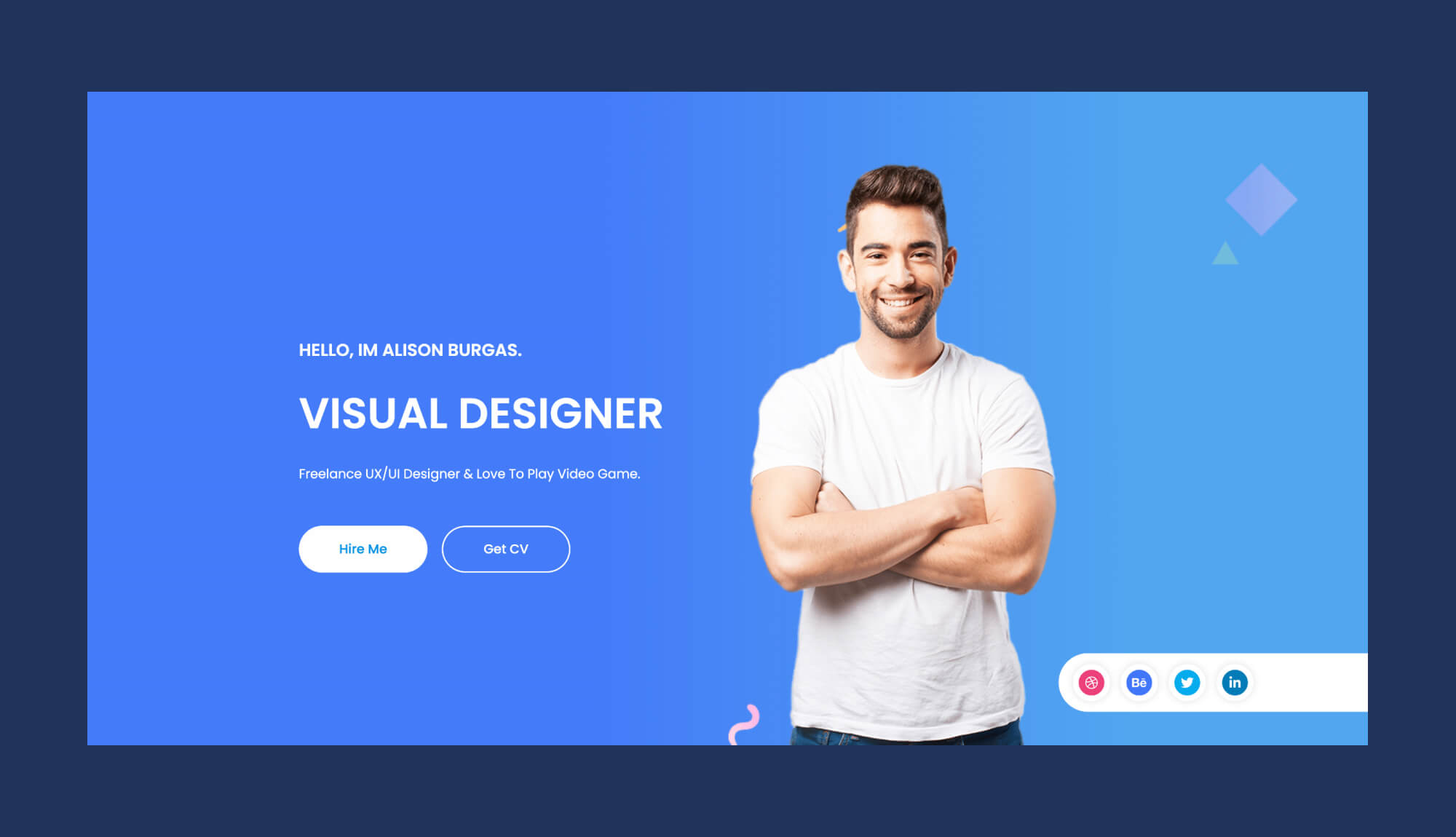 CVTemple - CV Resume Portfolio Gutenberg Template Hero Section | Templately