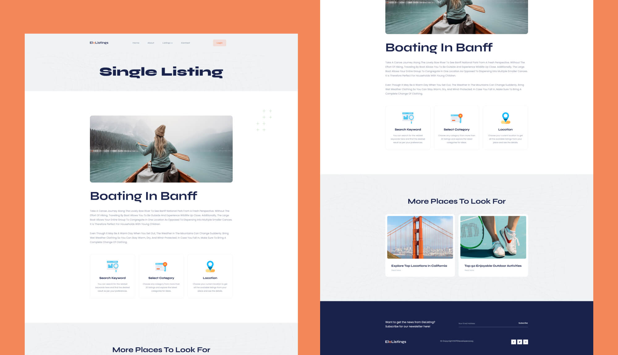 EleListings - Yellowbook/Directory Website Template For Gutenberg Single Listing Page | Templately