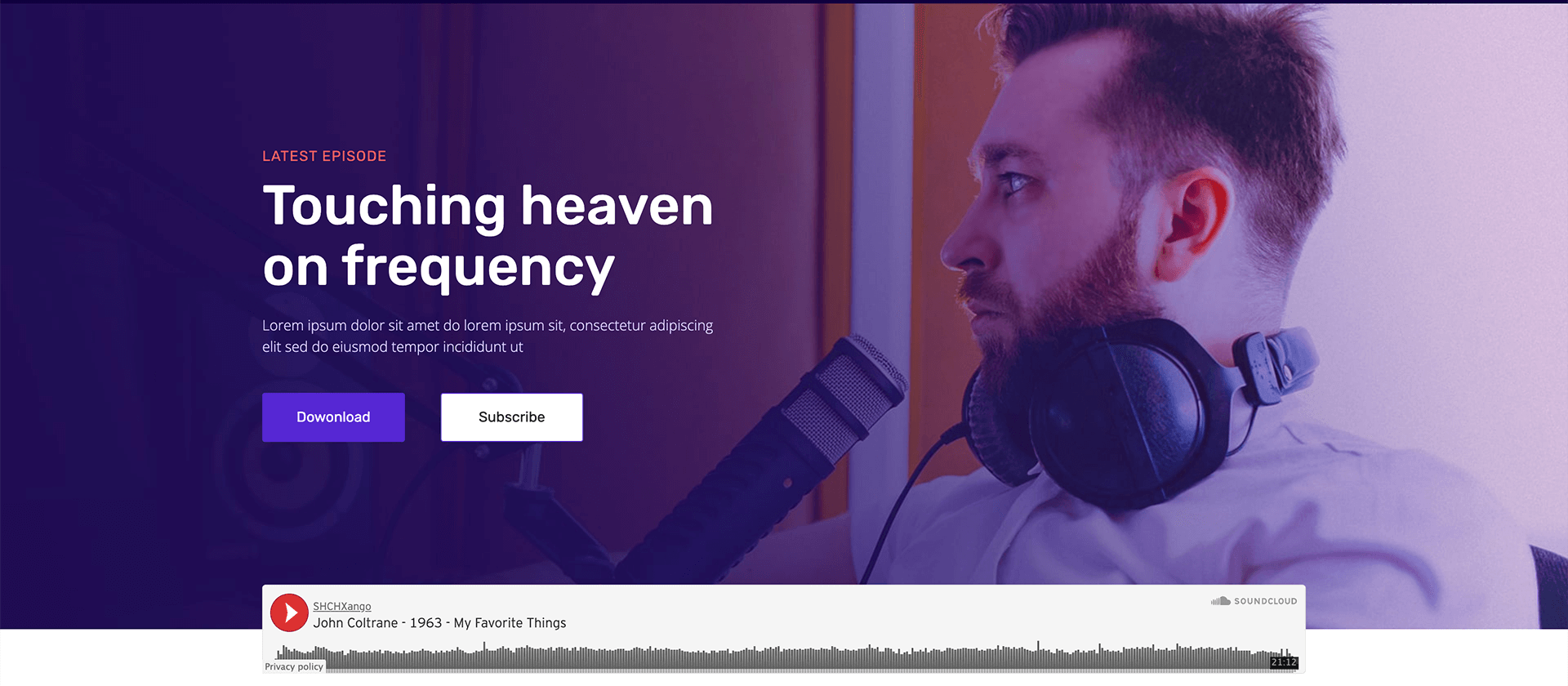 Hero Section EleCast - Podcast Website Template For Gutenberg | Templately