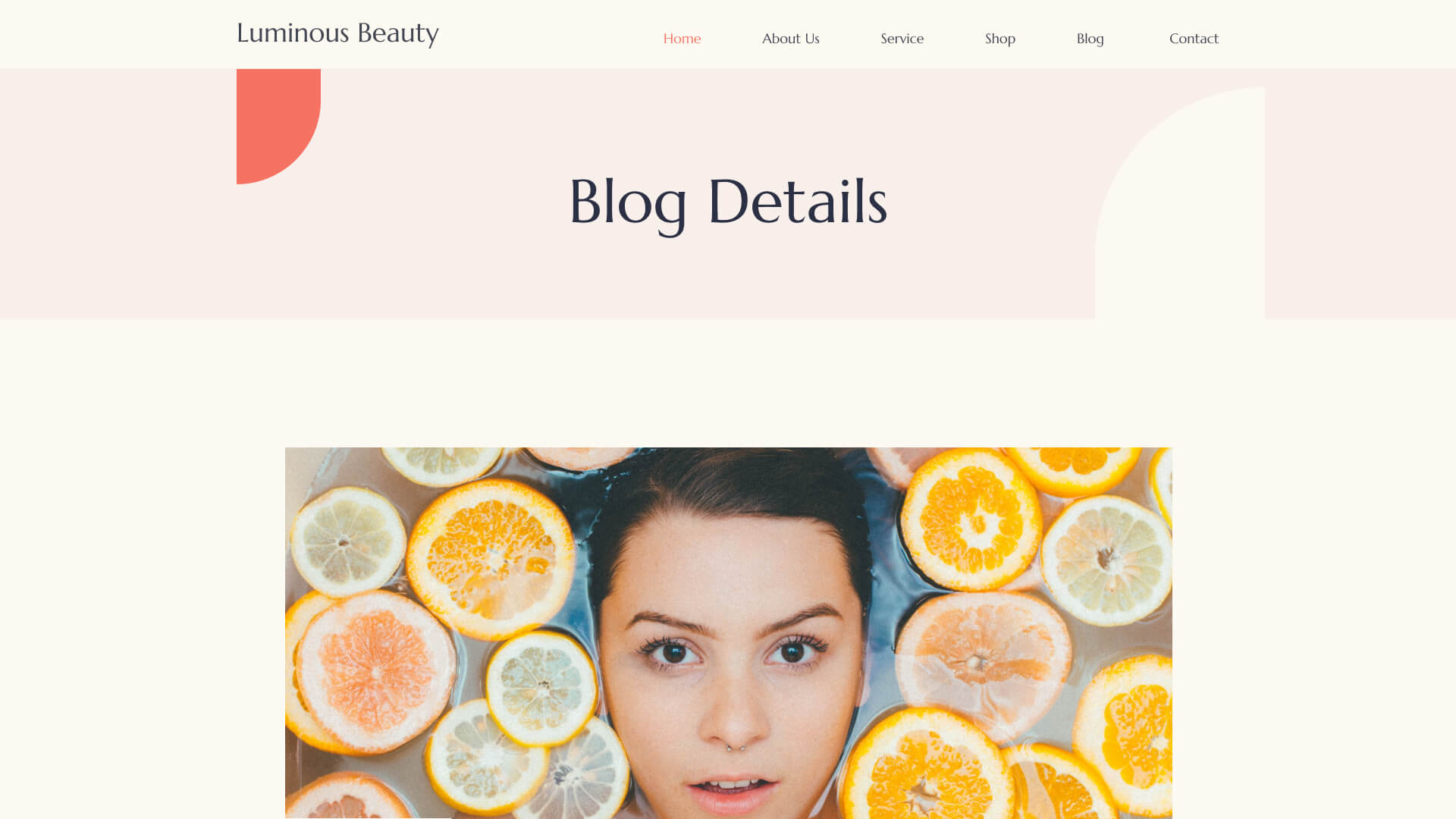 Luminous Beauty - Skin Care Website Template Single Post Page | Templately
