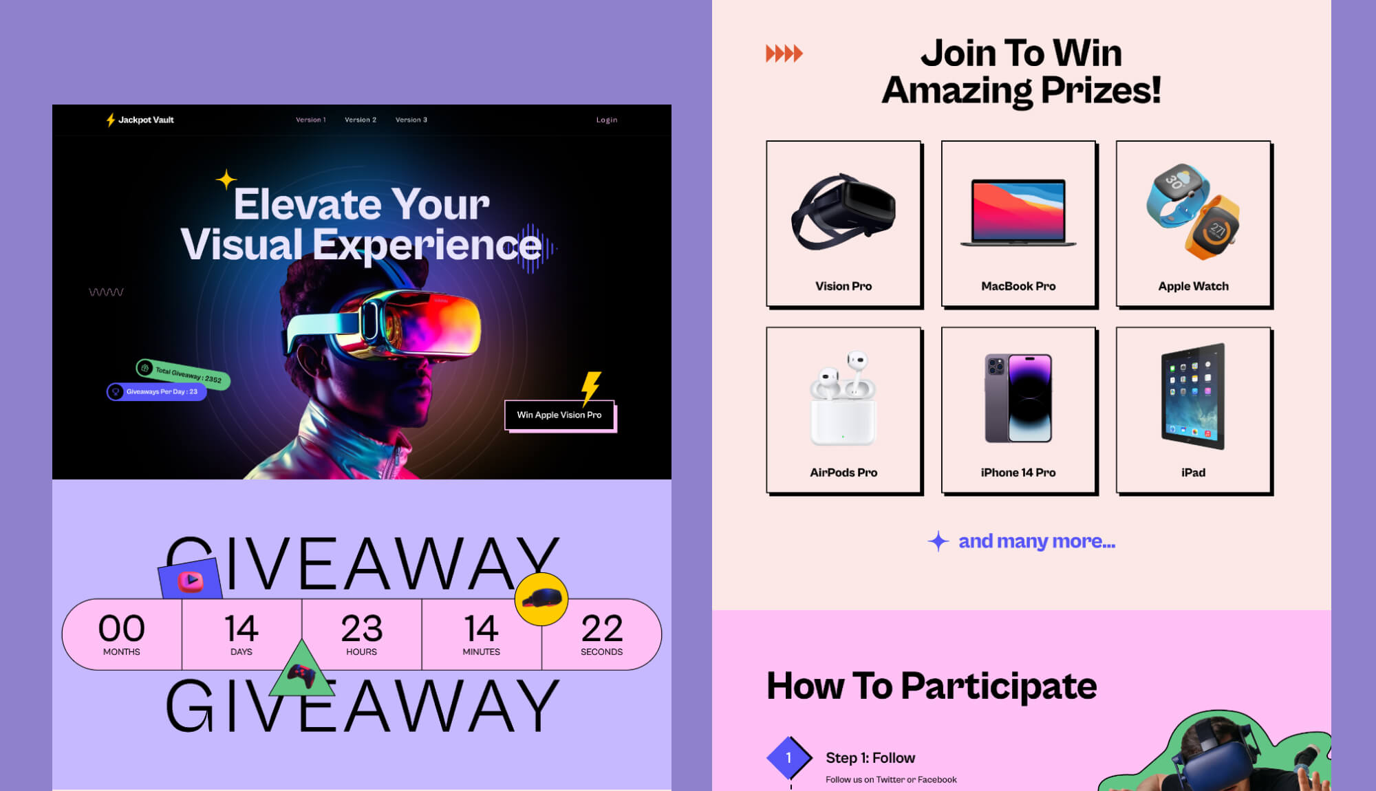 Jackpot Vault - Giveaway Page Templates For Elementor | Templately
