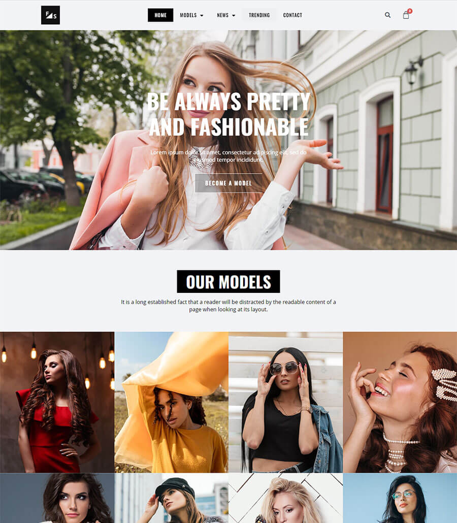 Fashion and Modeling Agency Website Template | Templately