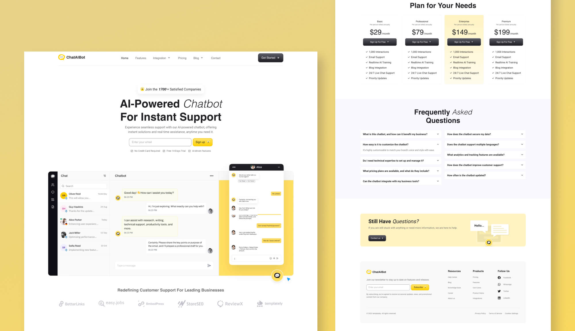 ChatAIBot - AI Chatbot Website Template Pack for Elementor | Templately