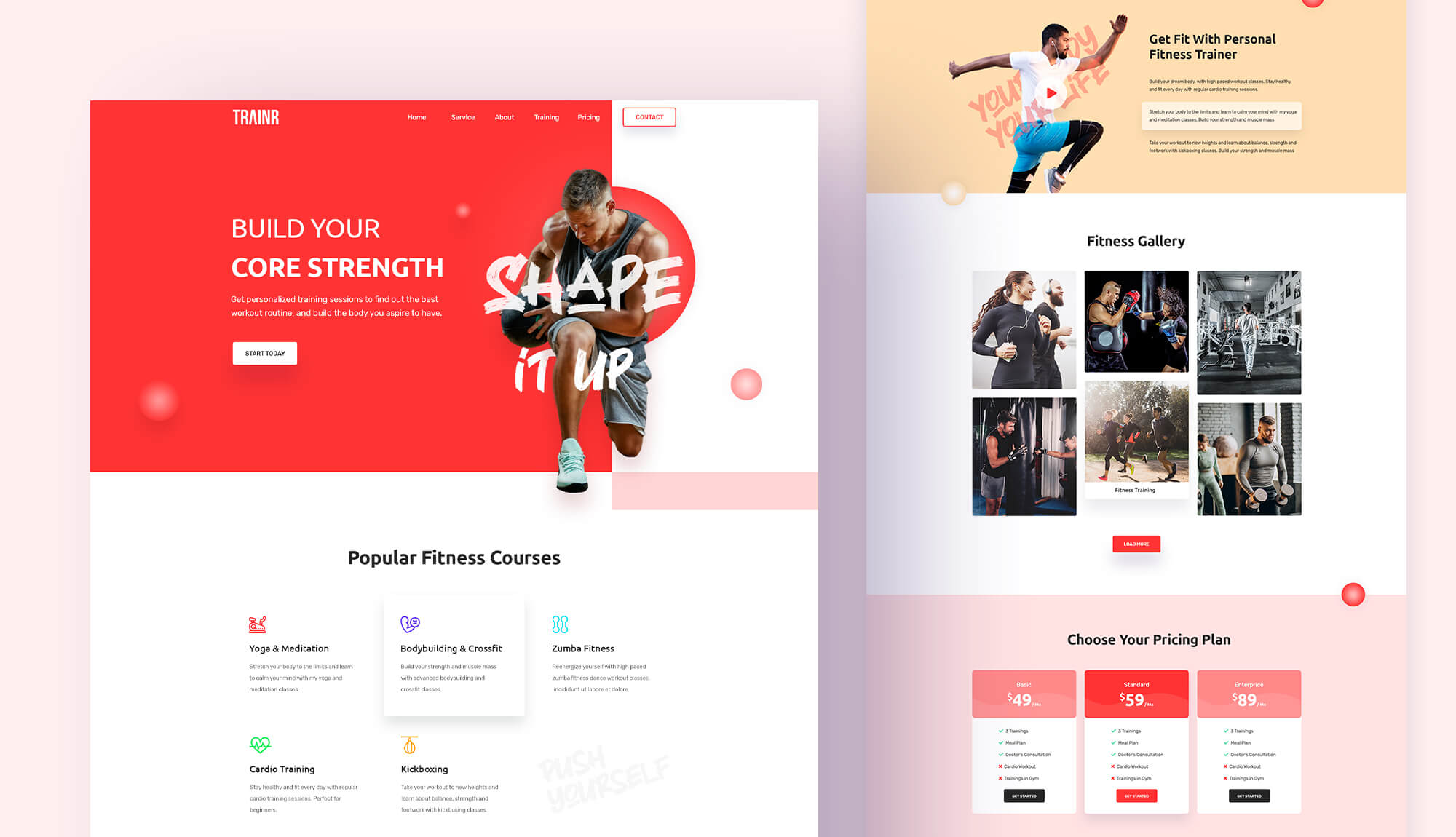 Trainr - Personal Fitness Trainer Template | Templately | Templately