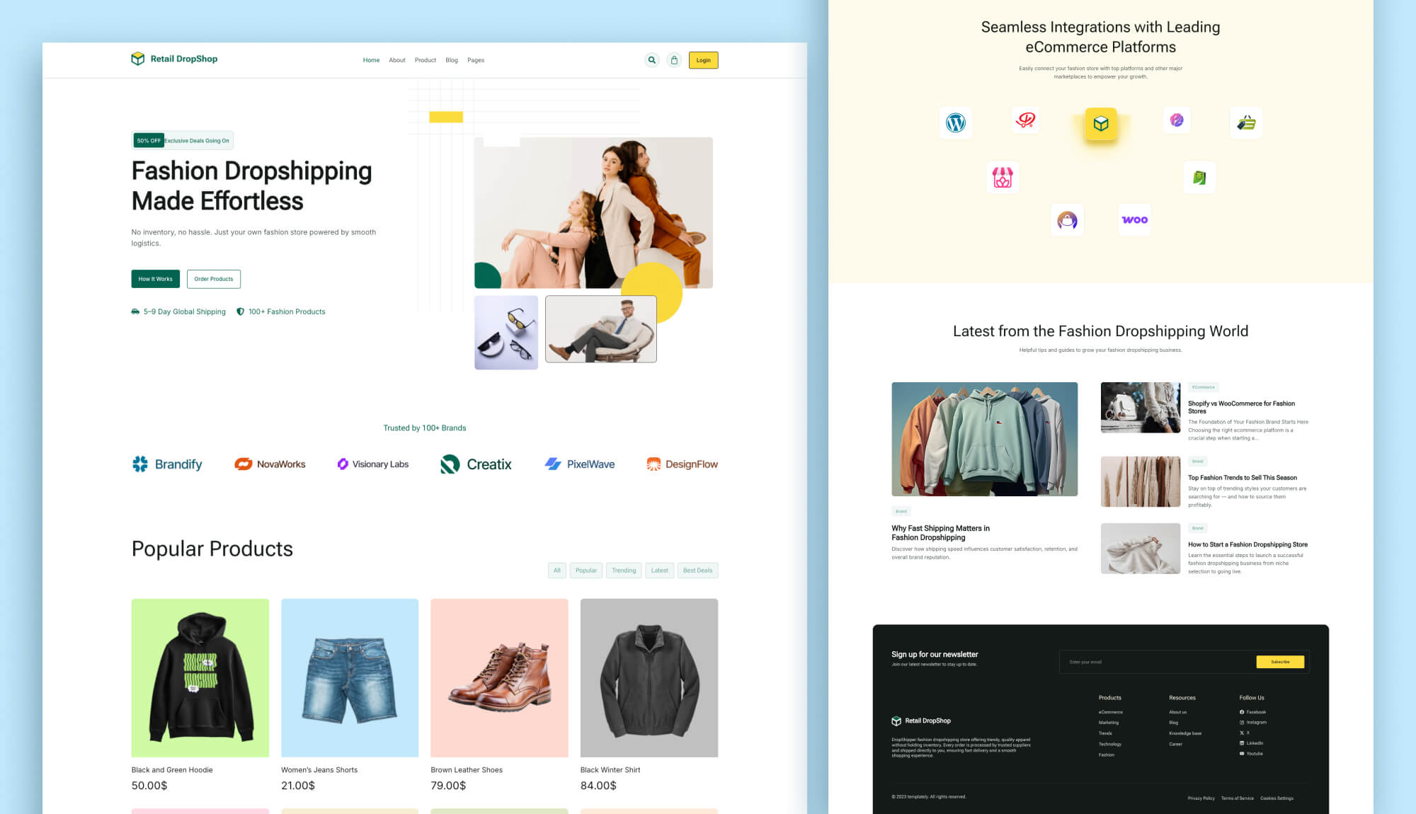 Retail DropShop - Dropshipping Website Template for Elemento ...