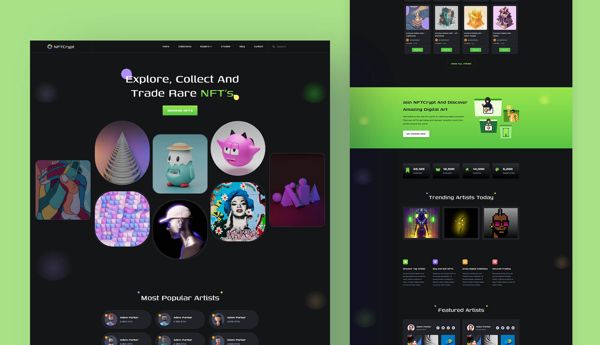 NFTCrypt - NFT Website Template For Gutenberg | Templately