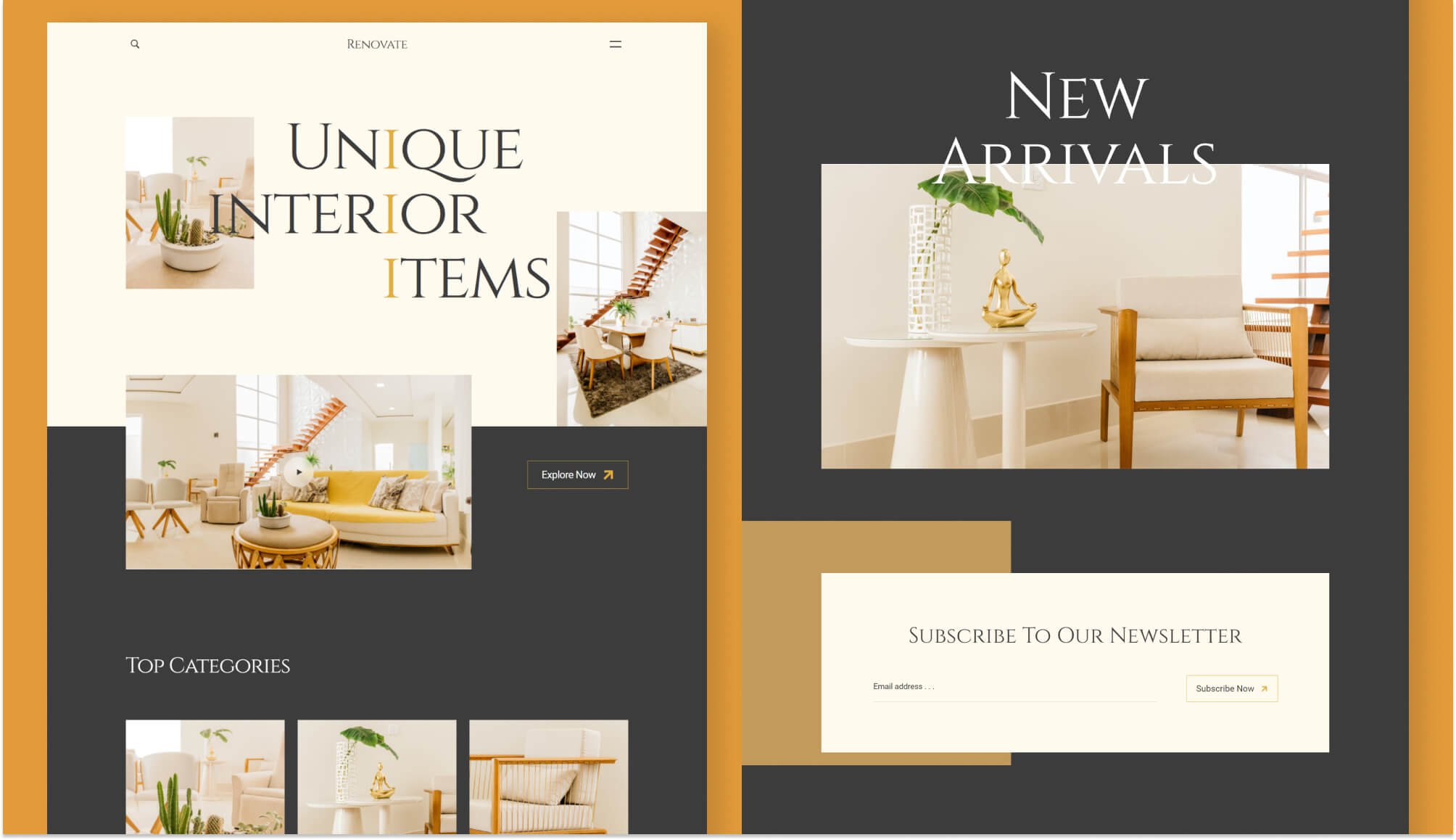 Renovate - Home Decor Website Template For Gutenberg | Templately