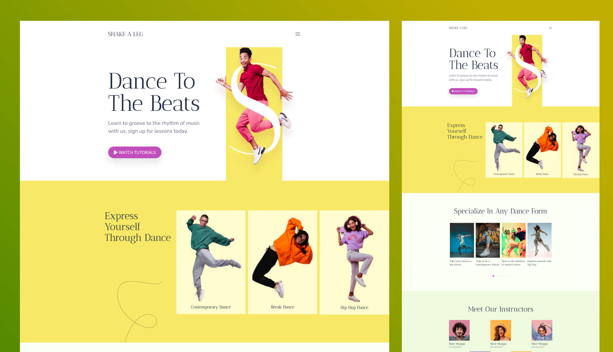 Shake A Leg - Dance Studio Website Template For Gutenberg | Templately