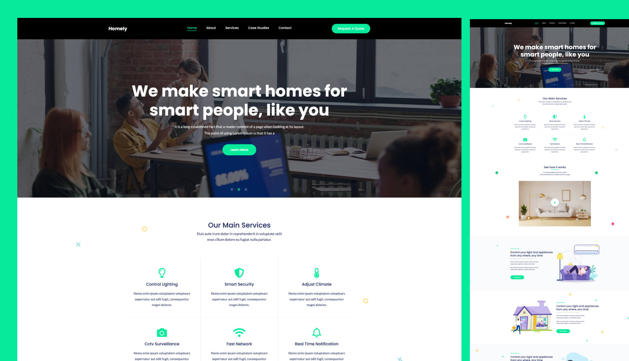 Homely - Gutenberg Home Appliance and Security Website Template | Templately