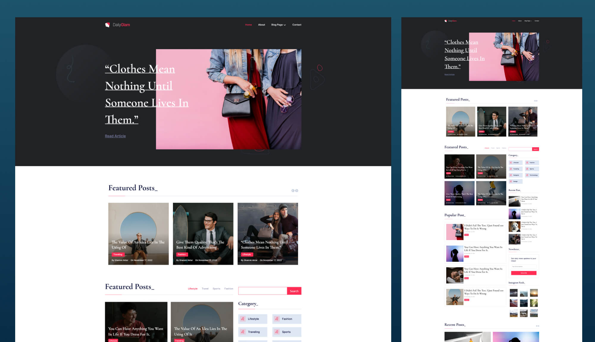 DailyGlam - Magazine Template Pack For Elementor | Templately