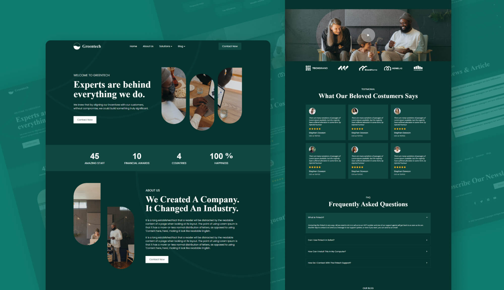 Greentech - Fintech Startup Website Template | Templately