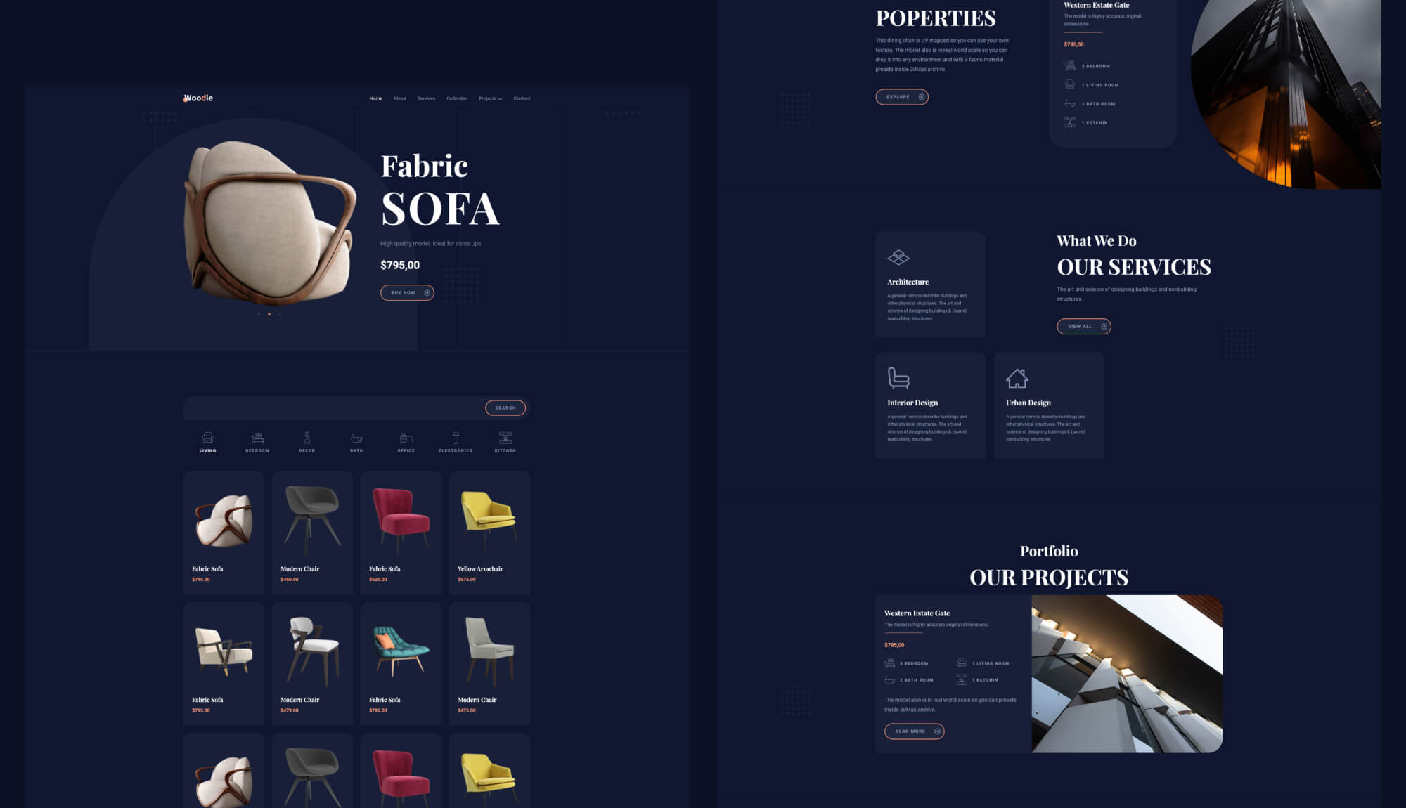 Woodie - Furniture Shop Template For Gutenberg | Templately
