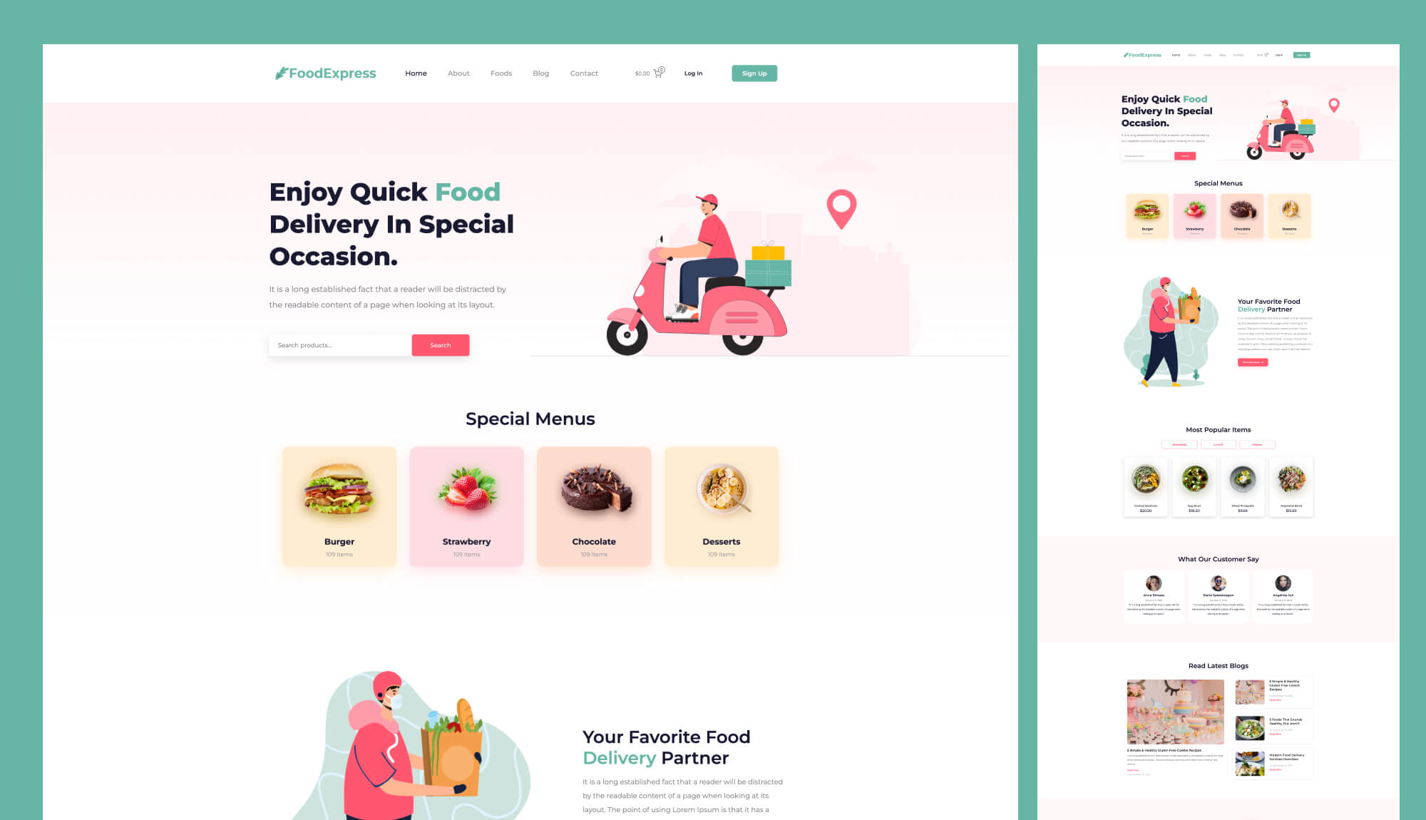 Food Express - Food Delivery Template For Gutenberg | Templately
