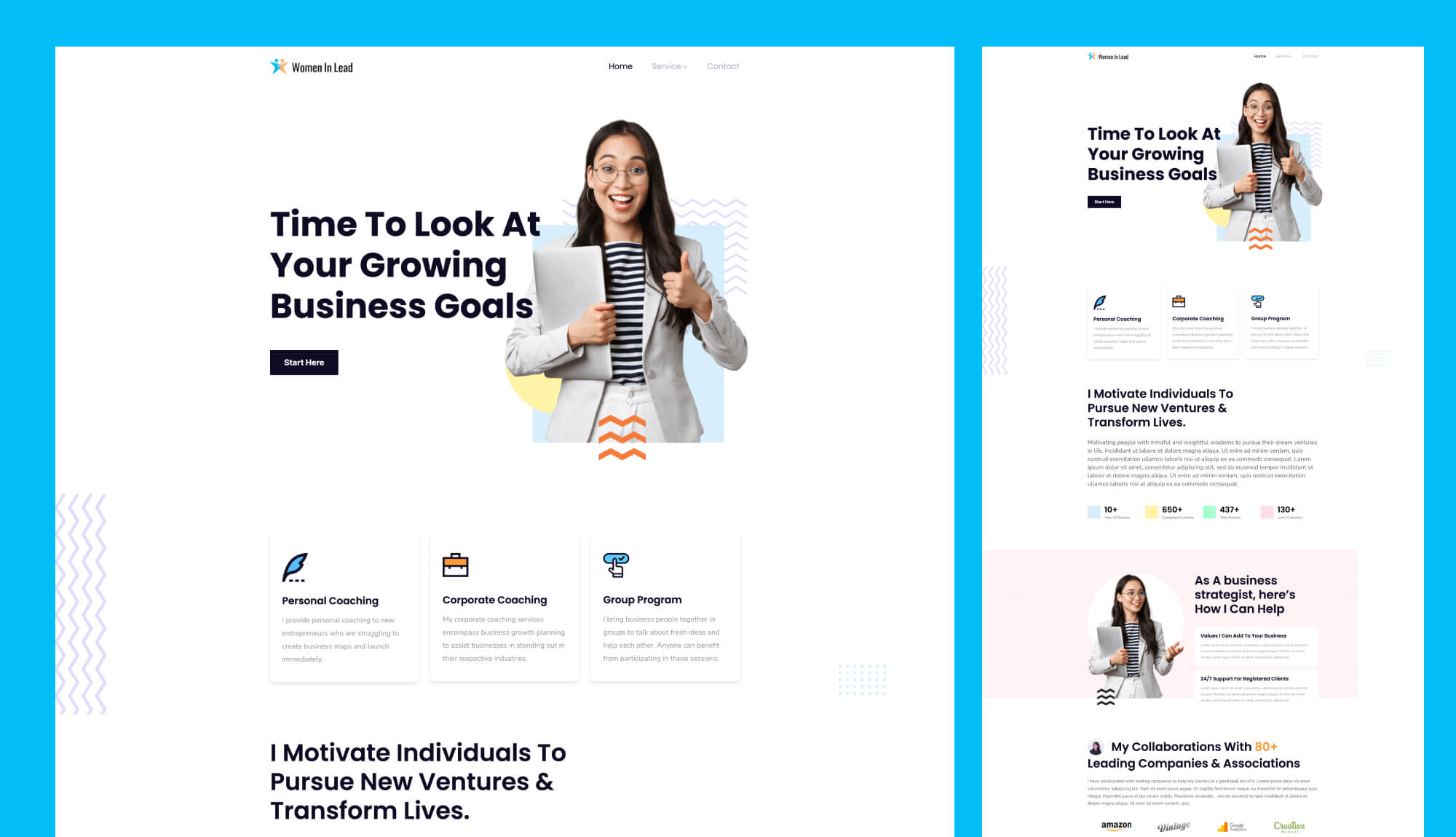 Women In Lead - Gutenberg Female Business Coach Template | Templately