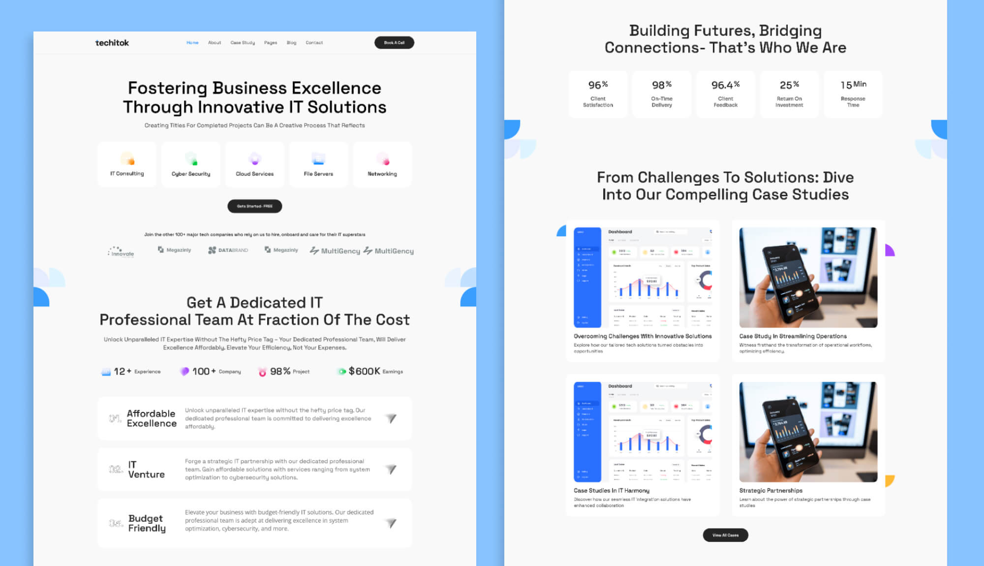 techitok - IT Solution & Business Website Template For Elementor ...