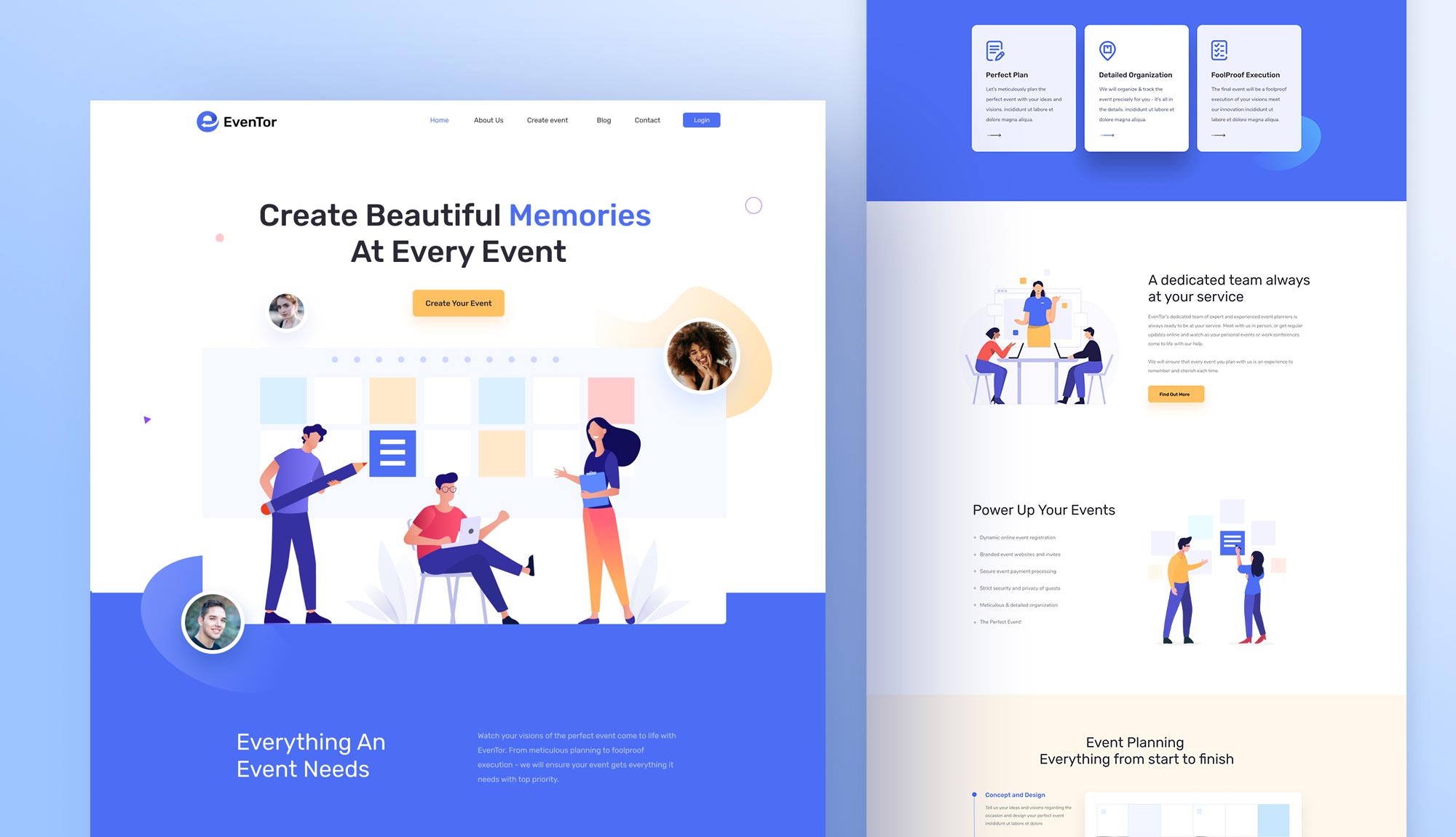 EvenTor - Event Management Website Template | Templately
