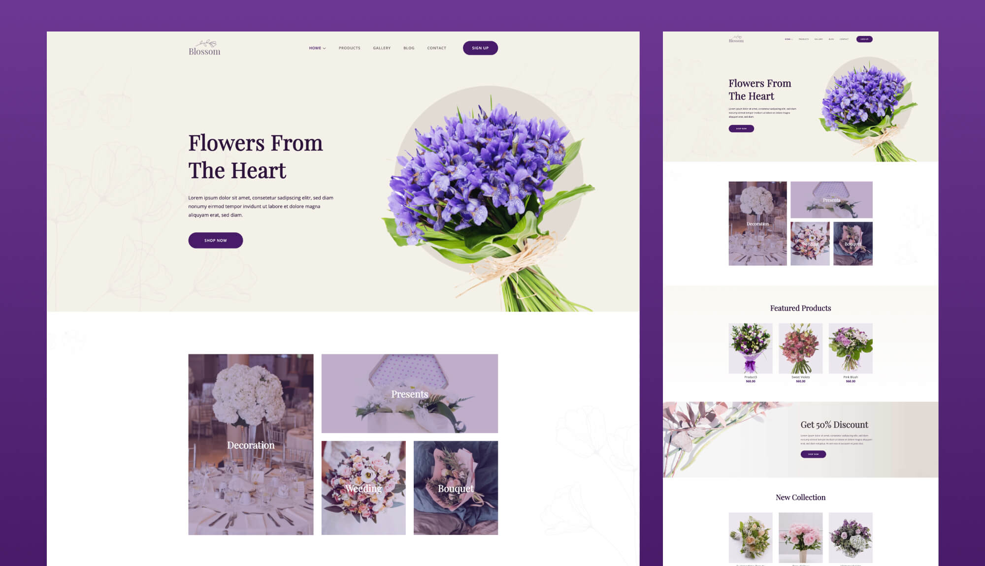 Blossom - Flower Shop WooCommerce Template For Gutenberg | Templately