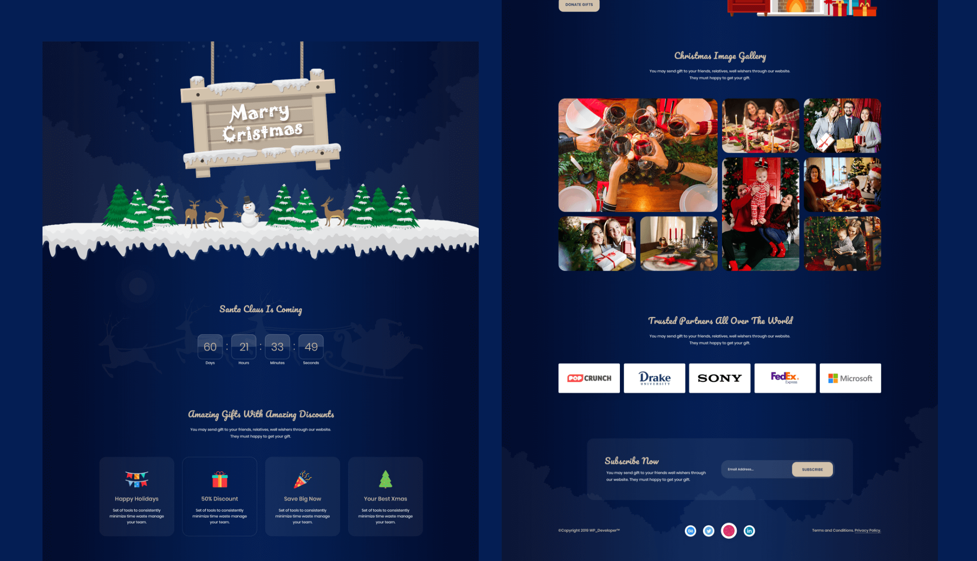 ChristmasLy Christmas Landing Pages | Templately