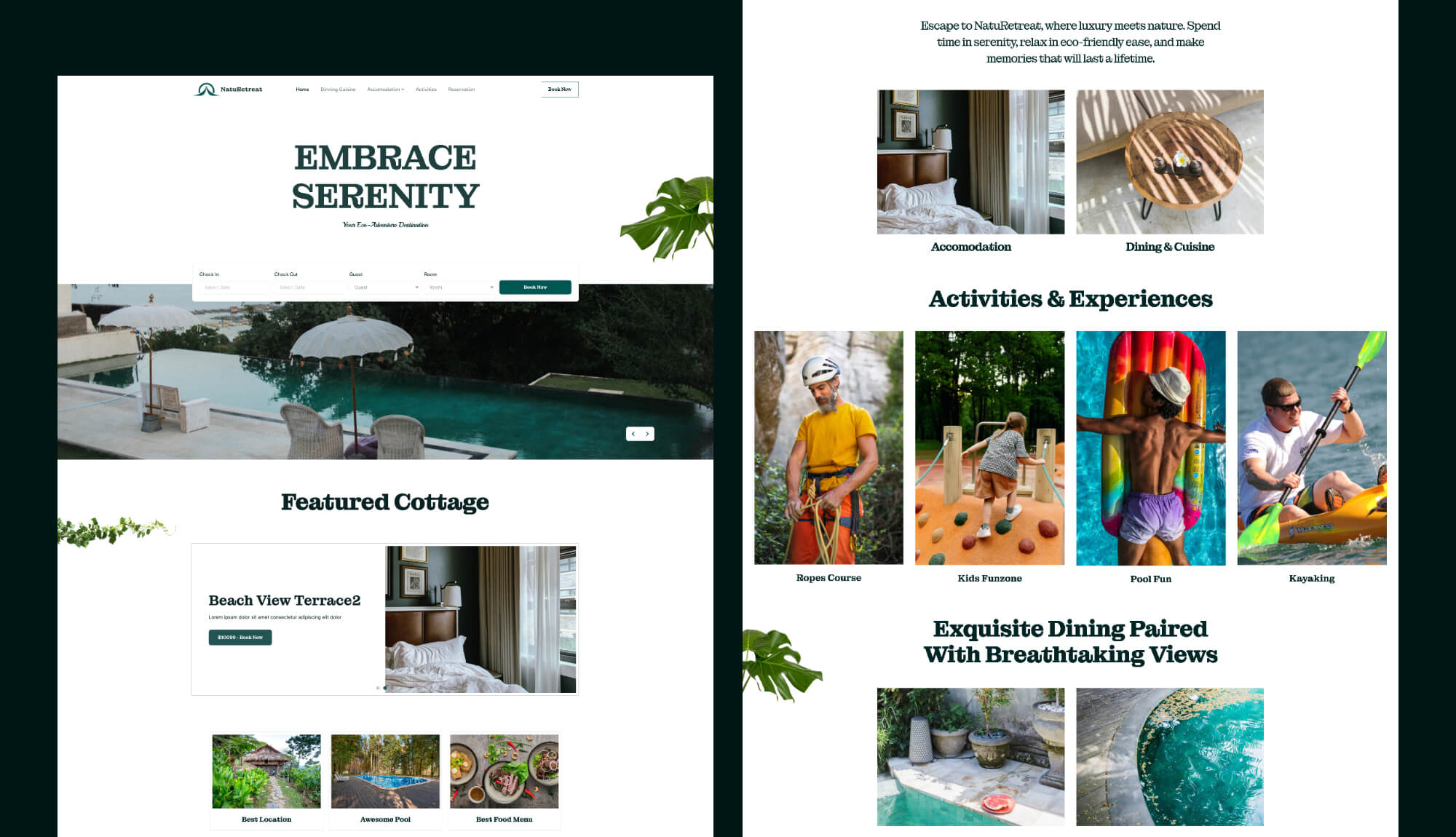NatuRetreat - Ecotourism Template For Elementor | Templately | Templately
