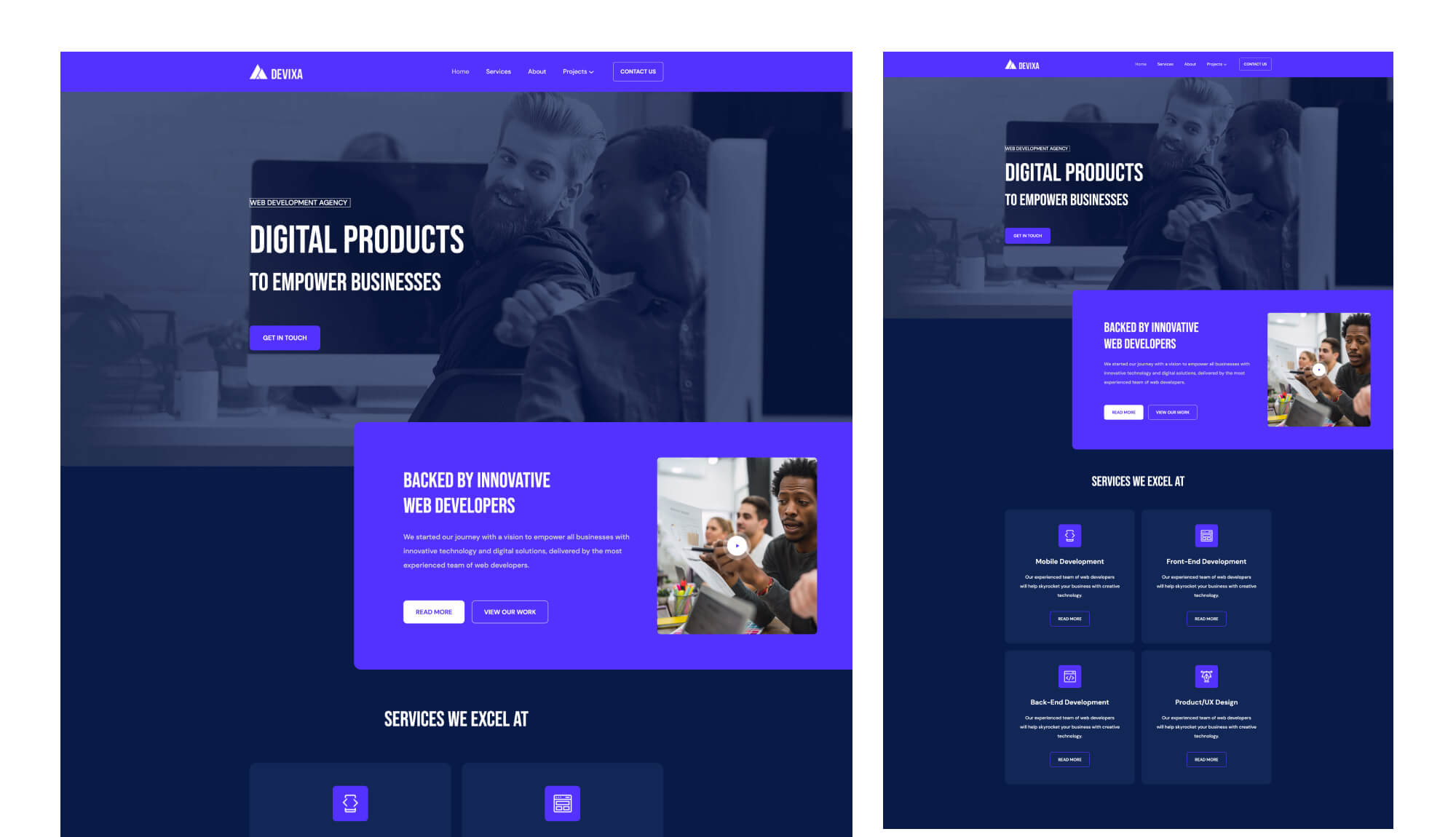 Devixa - Web Development Agency Template For Gutenberg | Templately